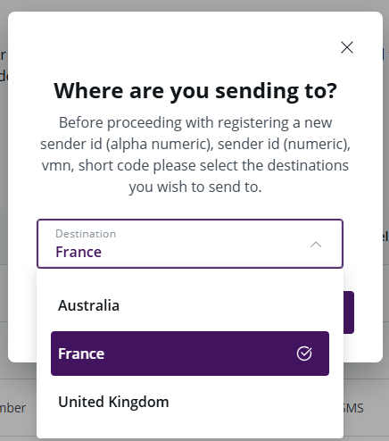 Sender Settings - Sender ID Registration - Esendex Support UK