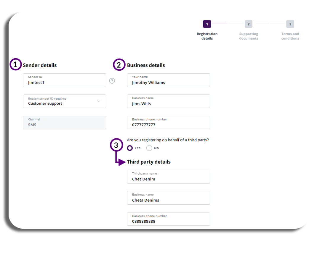 Sender Settings - Sender ID Registration - Esendex Support